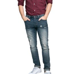 Only & Sons ONLY & SONS Stoffhose ONLY & SONS Herren Regular-Fit Jeans Denim-Hose Weft Med Alltags-Hose Blau