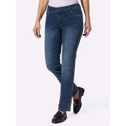 5-Pocket-Jeans Inspirationen Gr. 44, Normalgrößen, blau (blue, stone, washed) Damen Jeans 5-Pocket-Jeans