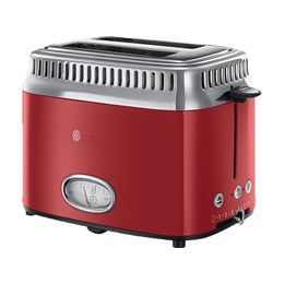 Russell Hobbs 21680-56 Retro Ribbon Red Toaster Rot/Edelstahl (1300 Watt, Schlitze: 2)