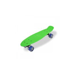 Byox Kinder Skateboard Spice LED 22 Zoll, Aluminium Achse, 80A 45mm, ABEC-7 hellgr&uuml;n