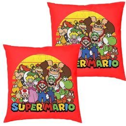 Blondie & Brownie Blondie & Brownie Dekokissen Super Mario Yoshi Luigi Retro Konsole Gamer Kissen mit füllung