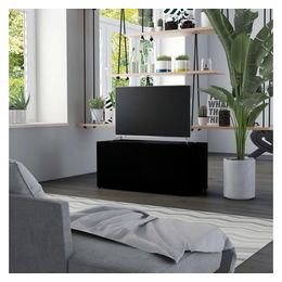 furnicato TV-Schrank Schwarz 80x34x36 cm Holzwerkstoff