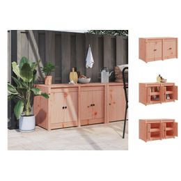 vidaXL Garten-Geräteschrank Outdoor-Küchenschrank 106x55x64 cm Massivholz Douglasie Terrassenschra