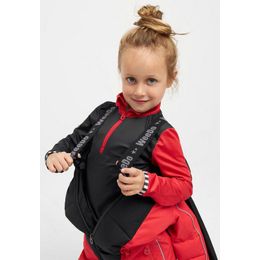 WeeDo Langarmhemd DEVILDO Funderwear Feuchtigkeitsregulierendes Funktionsshirt für Kinder, rot|schwarz