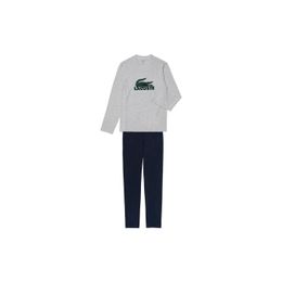 Lacoste Schlafanzug Pyjama Set mit Samt-Logo (2 tlg) mit Samt-Logo