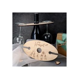Spruchreif® Weinflaschenhalter Weinglashalter aus Holz