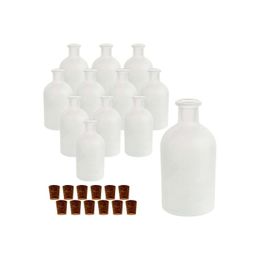 gouveo Trinkflasche Glasflaschen 250 ml Apotheker mit Korken