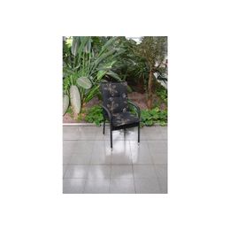BURI Sesselauflage Niederlehner-Auflage Senegal Sitzkissen schwarz 50 x 105 x 6cm