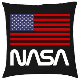 Blondie & Brownie Blondie & Brownie Dekokissen Nasa USA Rakete Elon Mars Mond Mission Kissen mit füllung