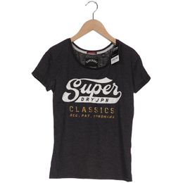 Superdry Damen T-Shirt, grau, Gr. 34
