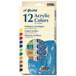 Kreul - el Greco Acrylic Set 12 x 12 ml Tuben Künstlerfarben