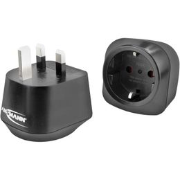 Reiseadapter uk - Schuko Reisestecker eu to England mit Schutzklasse 1&2 - Ansmann