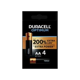 Duracell - Blister 4 optimum batterien - 200% extra lange lebensdauer optimum/aa