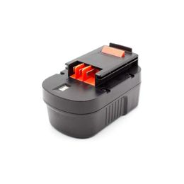 vhbw NiMH Akku 1500mAh (14.4V) kompatibel mit Elektrowerkzeug Werkzeug Powertools Tools Ersatz für Black & Decker 499936-35, A14, A144, A144EX, A14F,