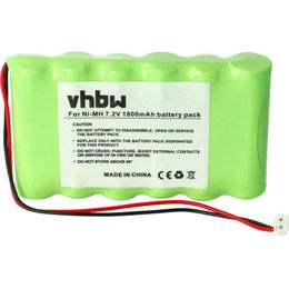 vhbw - NiMH Akku 1800mAh (7.2V) kompatibel mit Muskelstimulator Compex Sport 3 Vascular, Sport 400, Sport Tens, Top Fitness