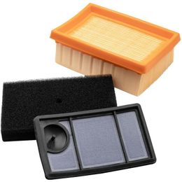 3-teiliges Filter-Set kompatibel mit Stihl SR430, SR450 Trennschleifer, Motorsäge - 3x Ersatz-Filter (Luftfilter, Vorfilter, Zusatzfilter) - vhbw