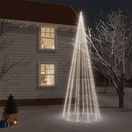 LED-Weihnachtsbaum mit Erdnägeln Kaltweiß 732 - Weiß - Prolenta Premium