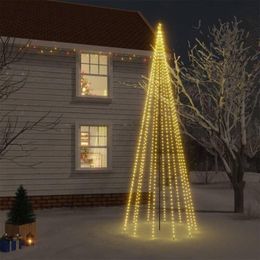 LED-Weihnachtsbaum mit Erdnägeln Warmweiß 732 - Weiß - Prolenta Premium