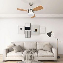 Deckenventilator mit Licht und Fernbedienung 76 - Braun - Prolenta Premium