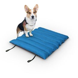 Bestlivings Hundematte 85x70cm ( Blau ) - Outdoor - wasserabweisend & atmungsaktiv - Hundebett gepolstert - waschbares Hundekissen für draußen - Blau