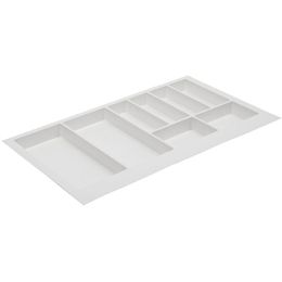 Besteckeinsatz Besteckkasten Schubladenkasten Universal Schubladen-Organizer Weiß 840mm