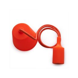 Greenice Lampenhalter E27 Kabel - Rosette Orange (HO-CAB-E27-O)
