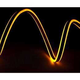 Greenice Schlauch LED "Neon Flex" 12W Side Emitting DoPPelt 220-230VAC 12W/M x1M 40.000H [WM-SMD2835-NFD-120-GO]-Gelb