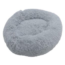 EstexoH&G Hundebett Hundekissen Hundekorb Plüsch Tierbett Hundesofa Katzenbett Grau 40x40x15 cm