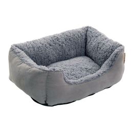 EstexoH&G Hundebett Hundekissen Hundekorb Haustierbett Tierbett Hundesofa Hellgrau/Grau 50x37x17 cm