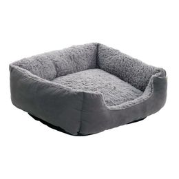 EstexoH&G Estexo - Hundebett Hundekissen Hundekorb Haustierbett Tierbett Hundesofa Dunkelgrau/Grau 50x37x17 cm