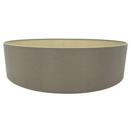 Inspired Deco - Serena - Runder Zylinder, 600 x 150 mm Dual Faux Silk Fabric Shade, Taupe, Halo Gold