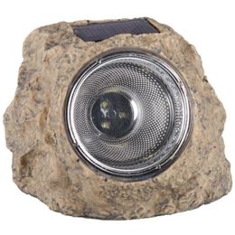 ranex Led Solar-Leuchte Stein aus Polyresin mit 3 LEDs, IP44
