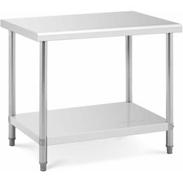 ROYAL CATERING Arbeitstisch Aus Edelstahl 100X70X85cm Gastro Küchentisch Tisch Edelstahltisch