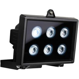 Elro LED-Scheinwerfer mit 6x1W, kaltweiß, IP44, schwarz