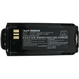 vhbw 1x Akku Ersatz für Motorola NNTN8570B, NNTN8570A, NNTN8570 für Funkgerät, Walkie Talkie (1250 mAh, 7,6 V, Li-Ion) + Gürtelclip