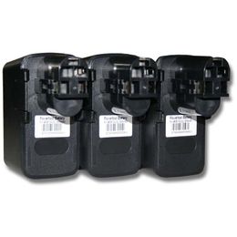 3x Akku kompatibel mit Bosch gsr 12VSH-2, psb 12VSP-2, psr 120, psr 12VES Elektrowerkzeug (3000mAh NiMH 12 v) - vhbw