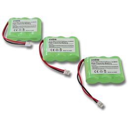 3x Akku 600mAh (3.6V) kompatibel mit schnurlos Festnetz Telefon Philips Icana 5260 Ersatz für C39453-Z5-C193, HSC22, u.a.. - vhbw