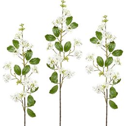 Kunstblume, Creativ green, Höhe 87 cm, 3er Set, weiß