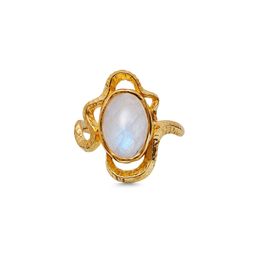 Maanesten Ring 'SIREN' Damen Gr&ouml;&szlig;e 59 hellblau / gold / wei&szlig;