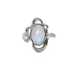 Maanesten Ring 'SIREN' female size 49 Blue / Silver grey / White