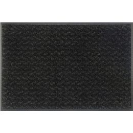 Fußmatte wash+dry by Kleen-Tex Teppiche Gr. B/L: 60 cm x 90 cm, 7 mm, 1 St., grau (anthrazit, schwarz) Fußmatten gemustert