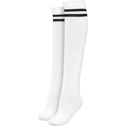 Urban Classics Ladies College Socks Kniestrümpfe weiß schwarz in EU 36-39
