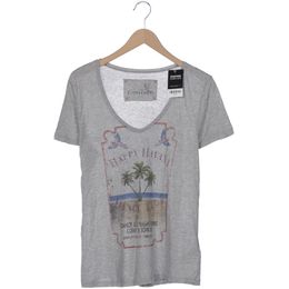 Oui Damen T-Shirt, grau, Gr. 42