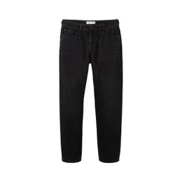 Tom Tailor Denim Herren Loose Fit Jeans, schwarz, Uni, Gr. 34/32