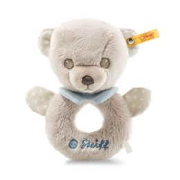 Steiff Greifspielzeug Steiff Teddybär Levi Rassel 15cm 241512 blau Greifring Baby Geschenkbo