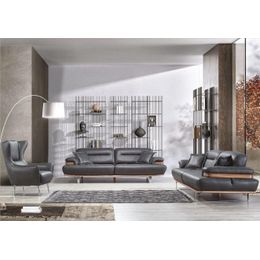 JVmoebel Wohnzimmer-Set Sofagarnitur Set 331 Sitzer Leder Sofa Couch Garnitur Design Couchen