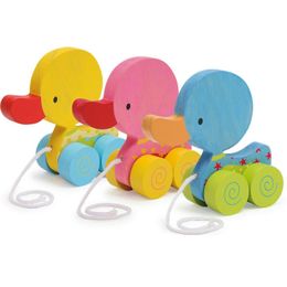 Small Foot Nachziehspielzeug Ziehtier Ente Babyspielzeug Li Lu und La Spielzeug