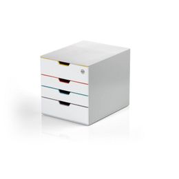 Durable Schubladenbox, Durable Schubladenbox abschließbar (Varicolor 4 Mix Safe) 4 Fächer