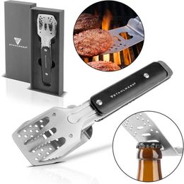 Bbq Multitool Grillbesteck mit Grillzange Grillgabel Grillwender - STAHLWERK