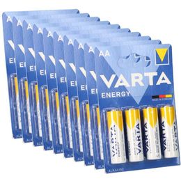 Varta - 40x Energy AlMn aa 1,5V Mignon Batterie im 4er Blister